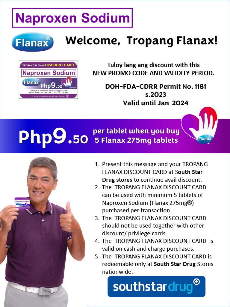 Flanax Promo - SSD | Taisho Pharmaceuticals (Philippines), Inc.